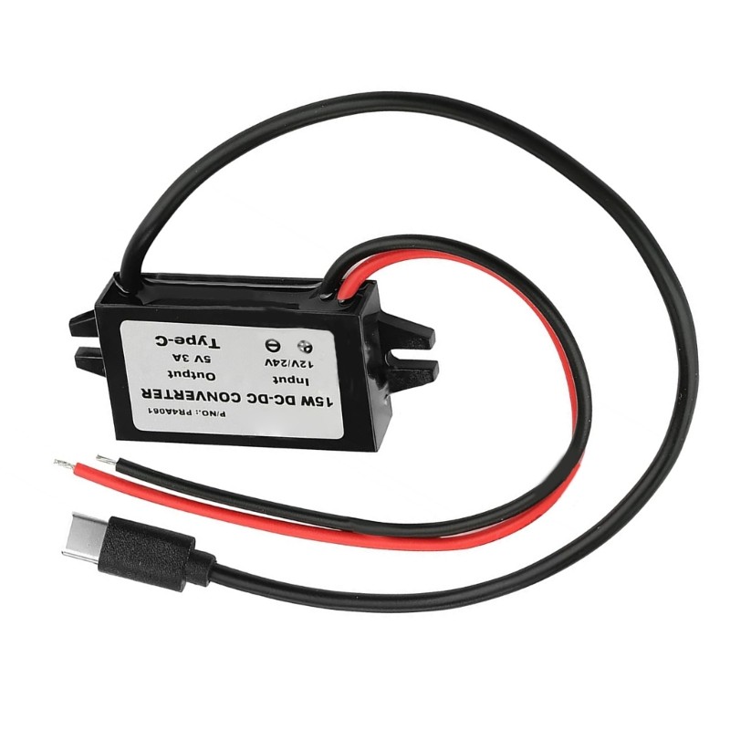 be> Waterproof 12V 24V to 5V USB C Power Adapter Step Downs Converter ...