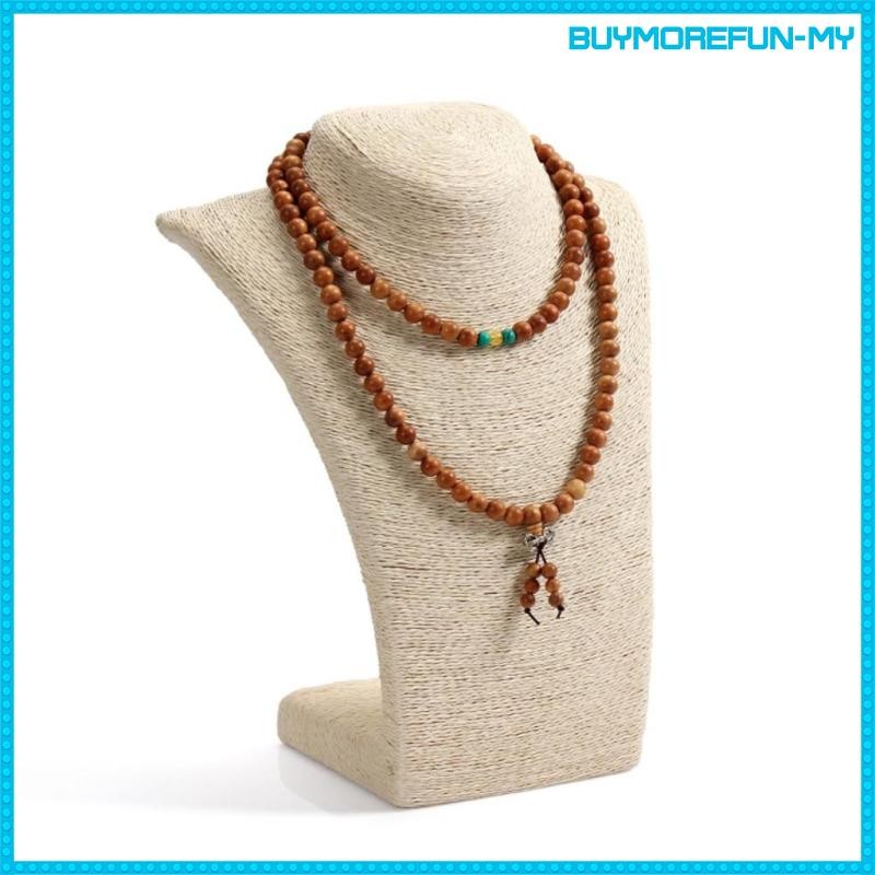 [BuymorefunMY] Woman Mannequin Neck Model Display Shelf Stand Holder ...