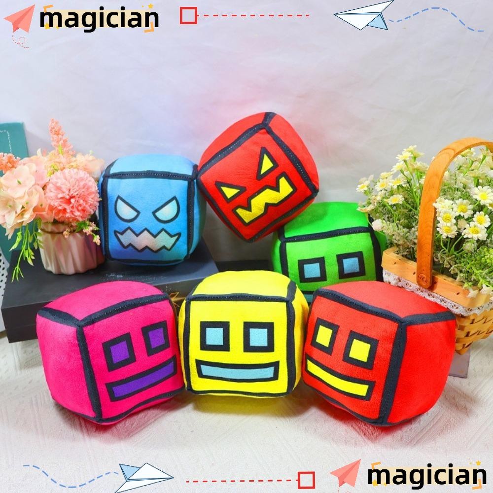 MAGIC Geometry Dash Cube Small Pillow, 12cm Game Peripheral Geometry ...