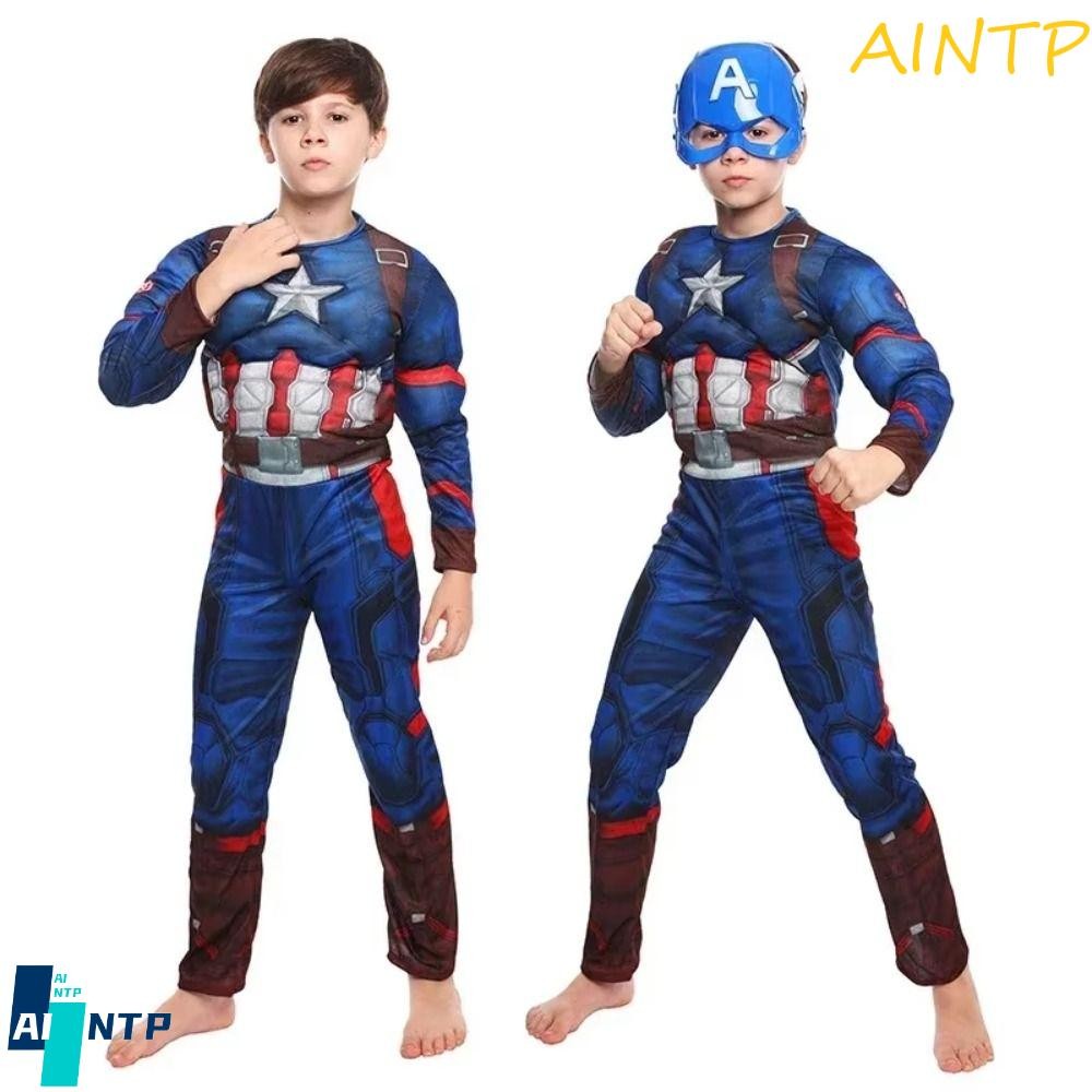 AINTP Captain America Cosplay Costume, Justice Superhero Captain ...