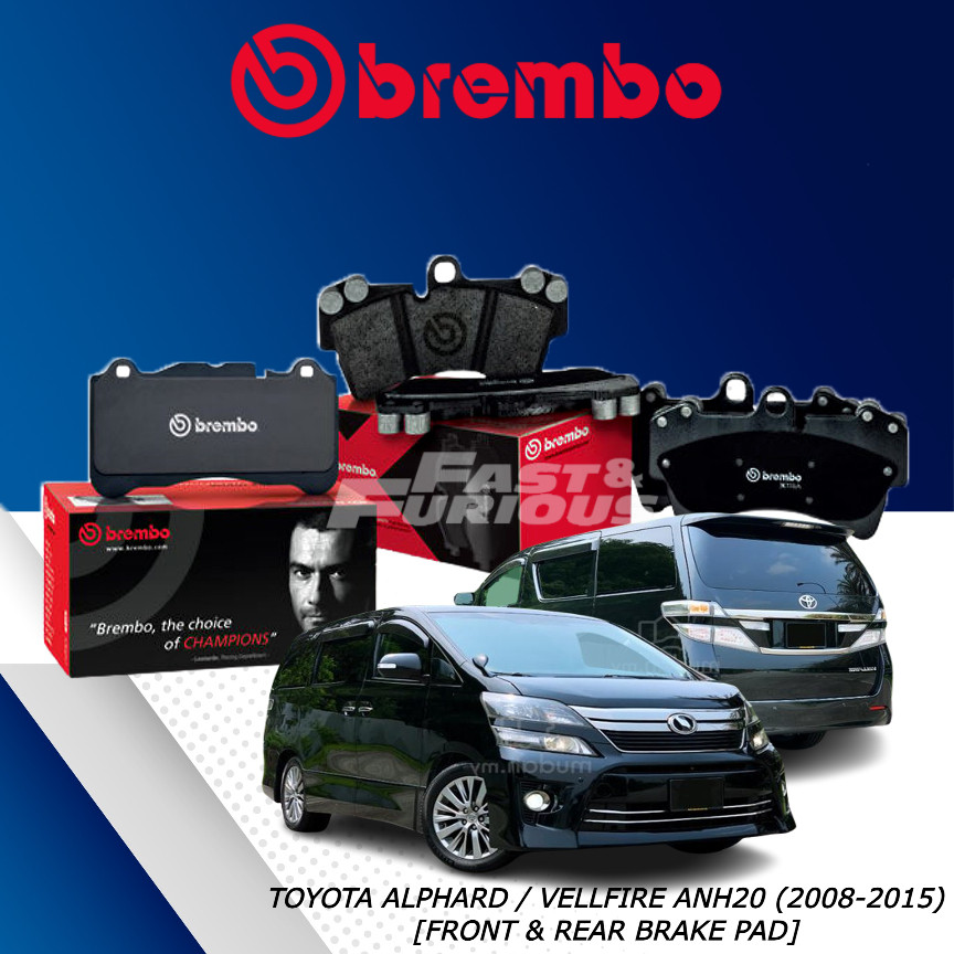 ORIGINAL BREMBO TOYOTA ALPHARD (2008-2015) / VELLFIRE ANH20 (2008-2015 ...
