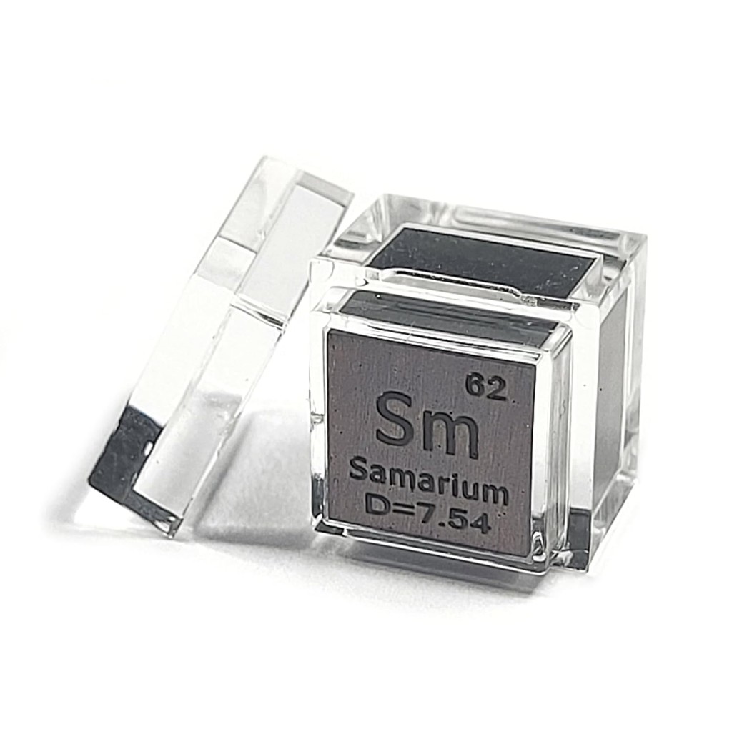 10mm Samarium Metal Cube Sm up to 99.9% Pure Periodic Table Element ...