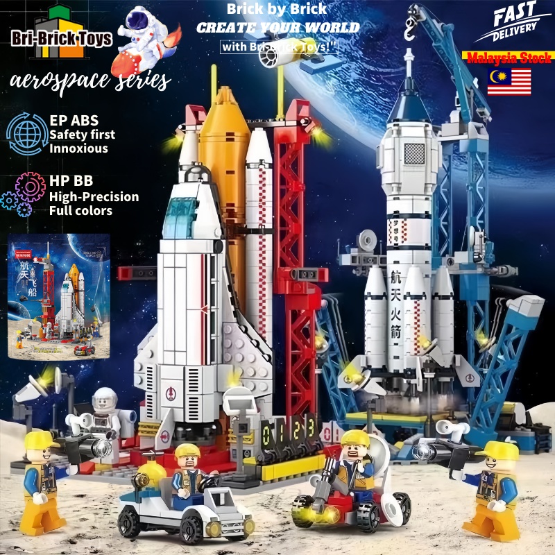 Bri-Brick Toys 521Pcs Space Shuttle Rocket Building Block Gift For Kid ...