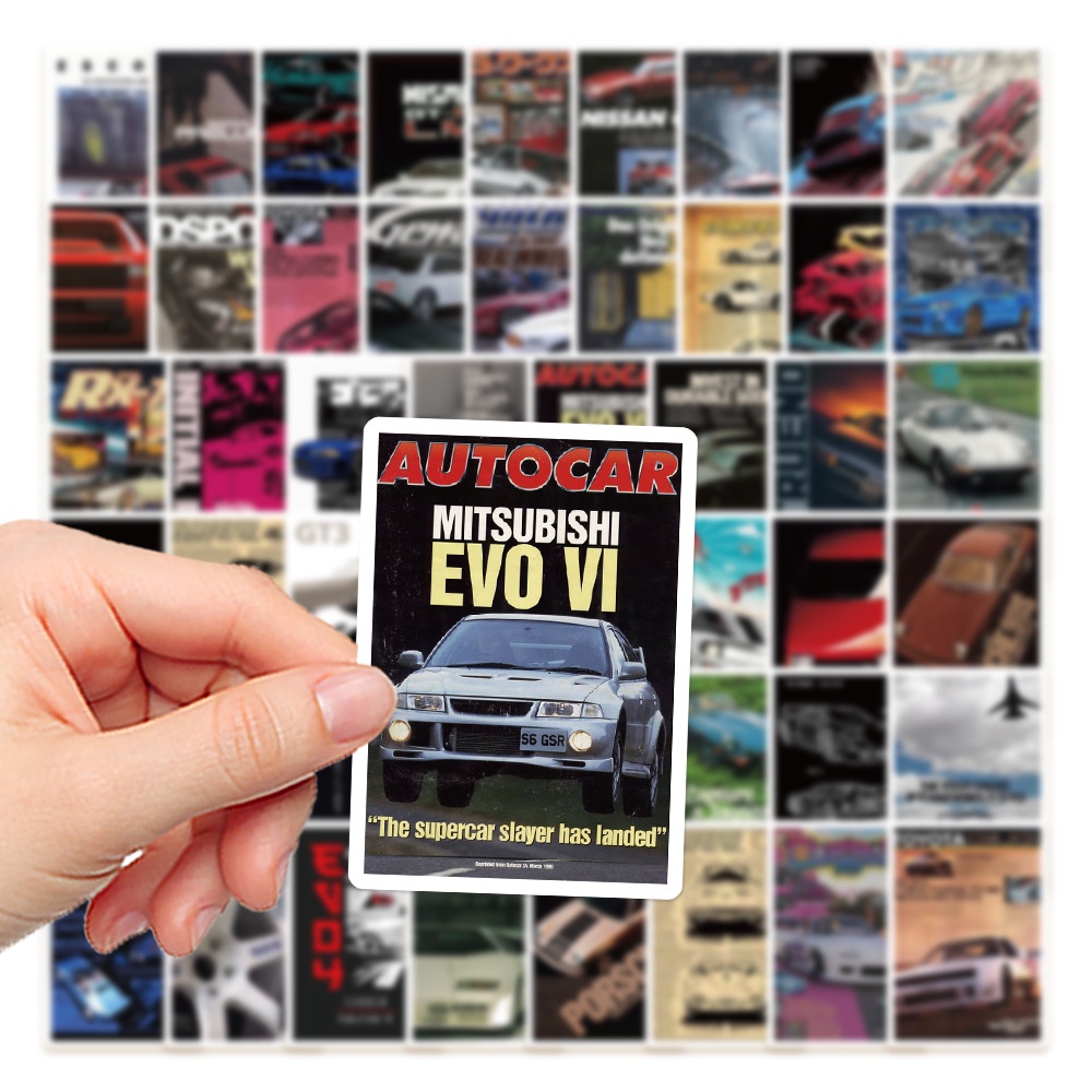 JDM Cars Racing Posters 50 pcs Waterproof Non Repeating Stickers Pack ...
