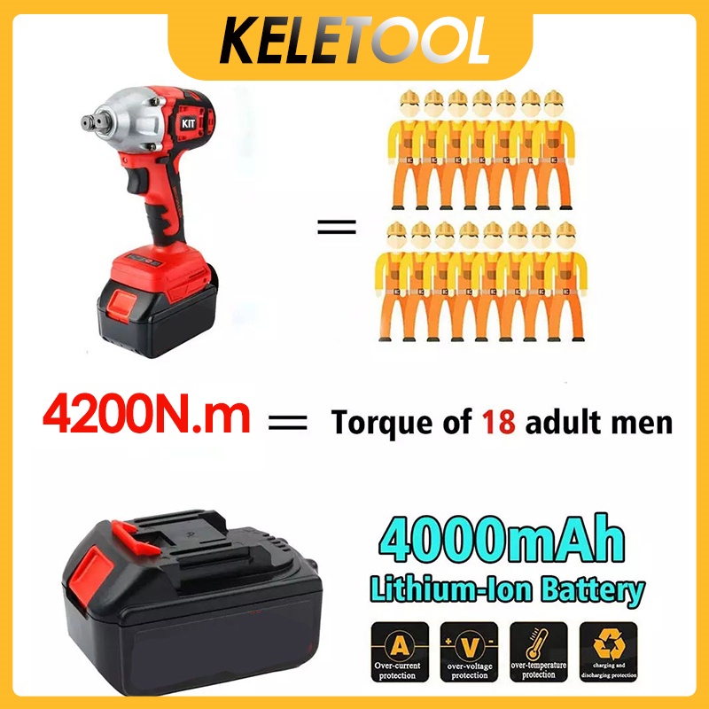 keletool cordless impact wrench high torque hangbing Electric drill ...