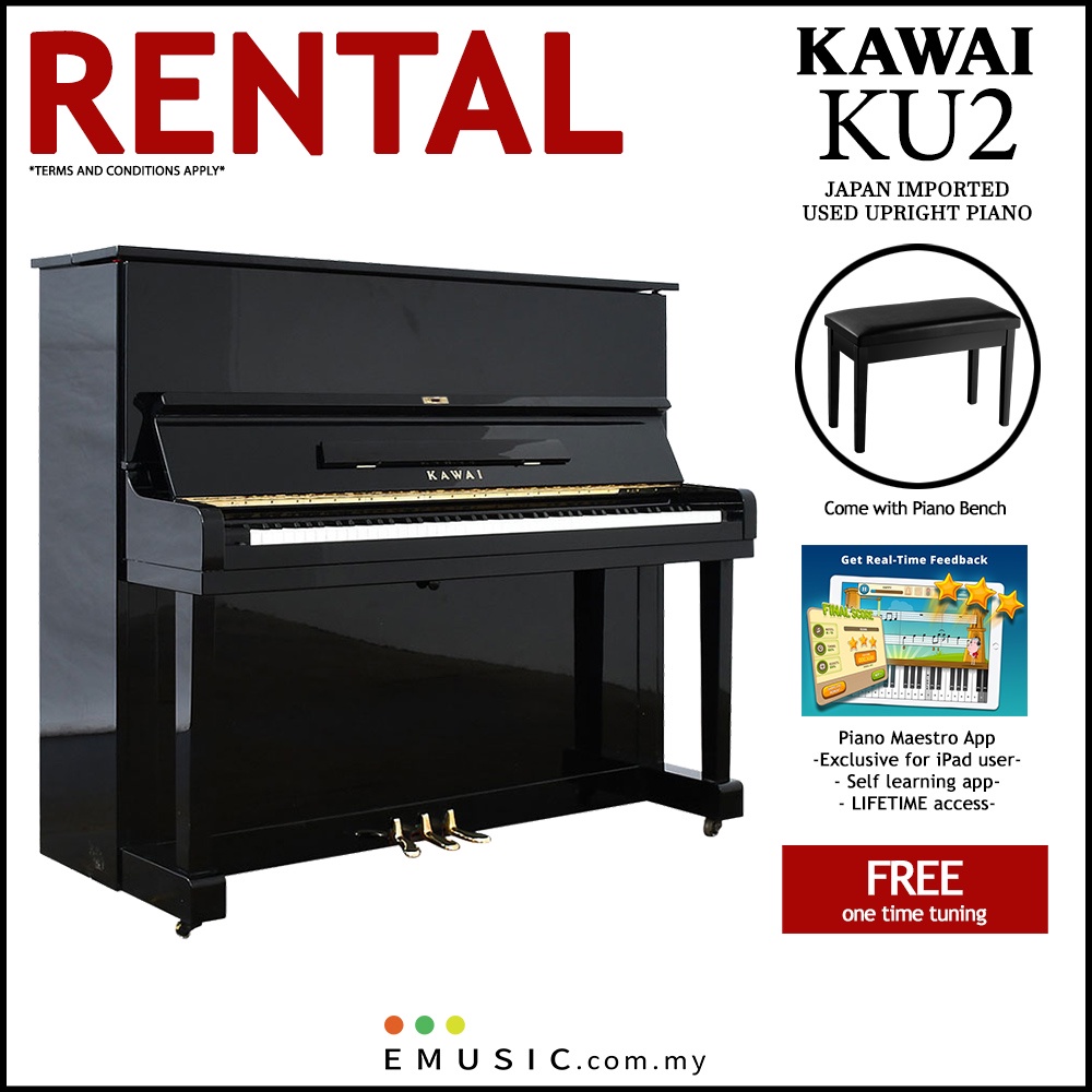 *RENTAL* Kawai KU2 Used Acoustic Upright Piano Japan Imported Local ...