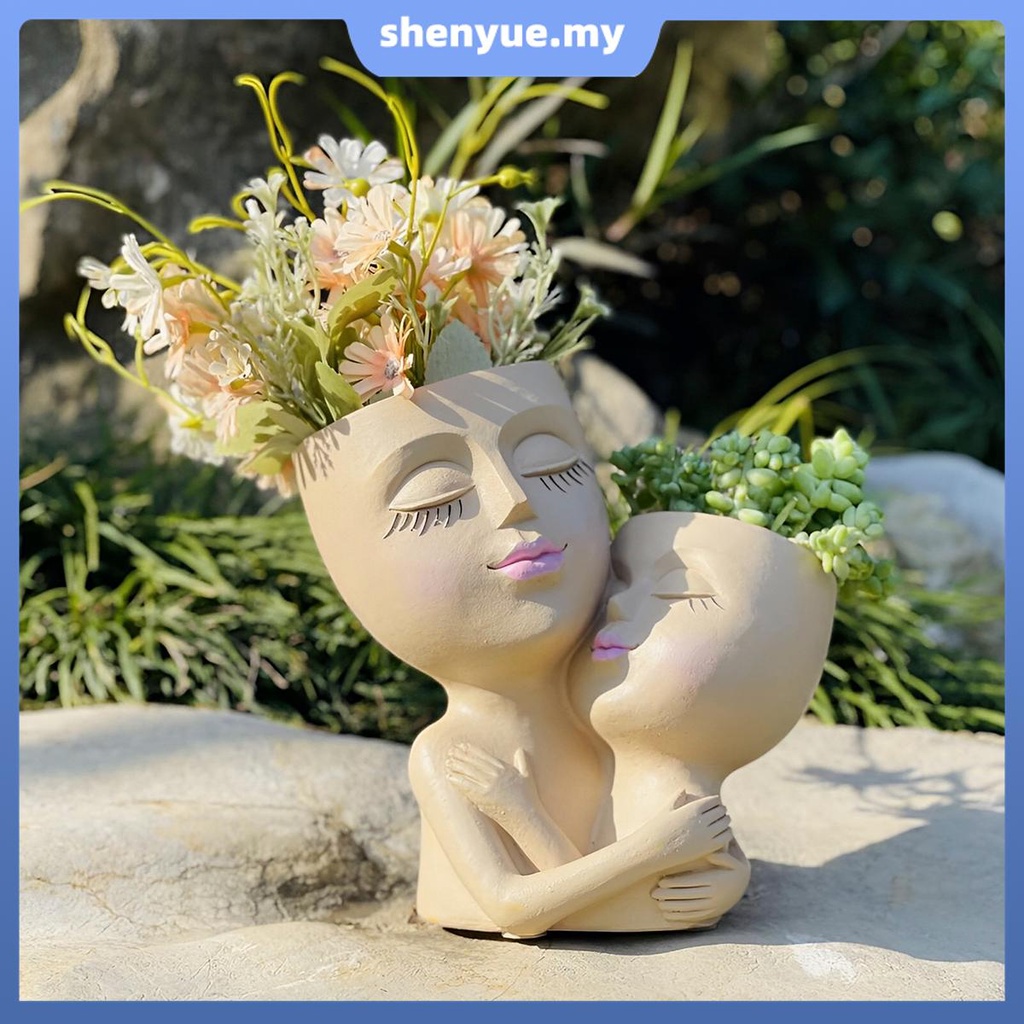 Humanoid Flower Pots Cute Human Shaped Planter Drainage Resin Flower ...