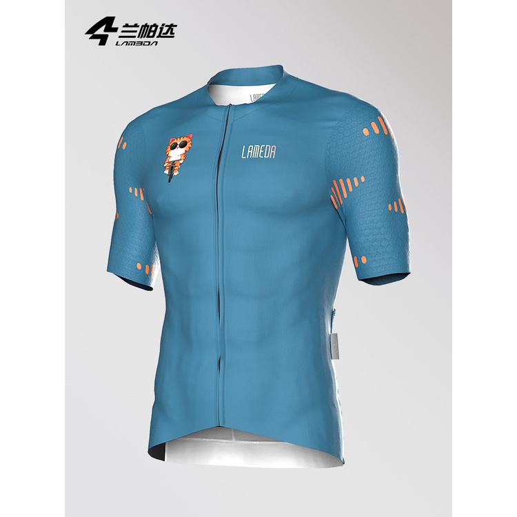 Cycling Jersey Lameda Men -Di Blue Cycling Server Short Sleeve Summer Jersey Professional ...