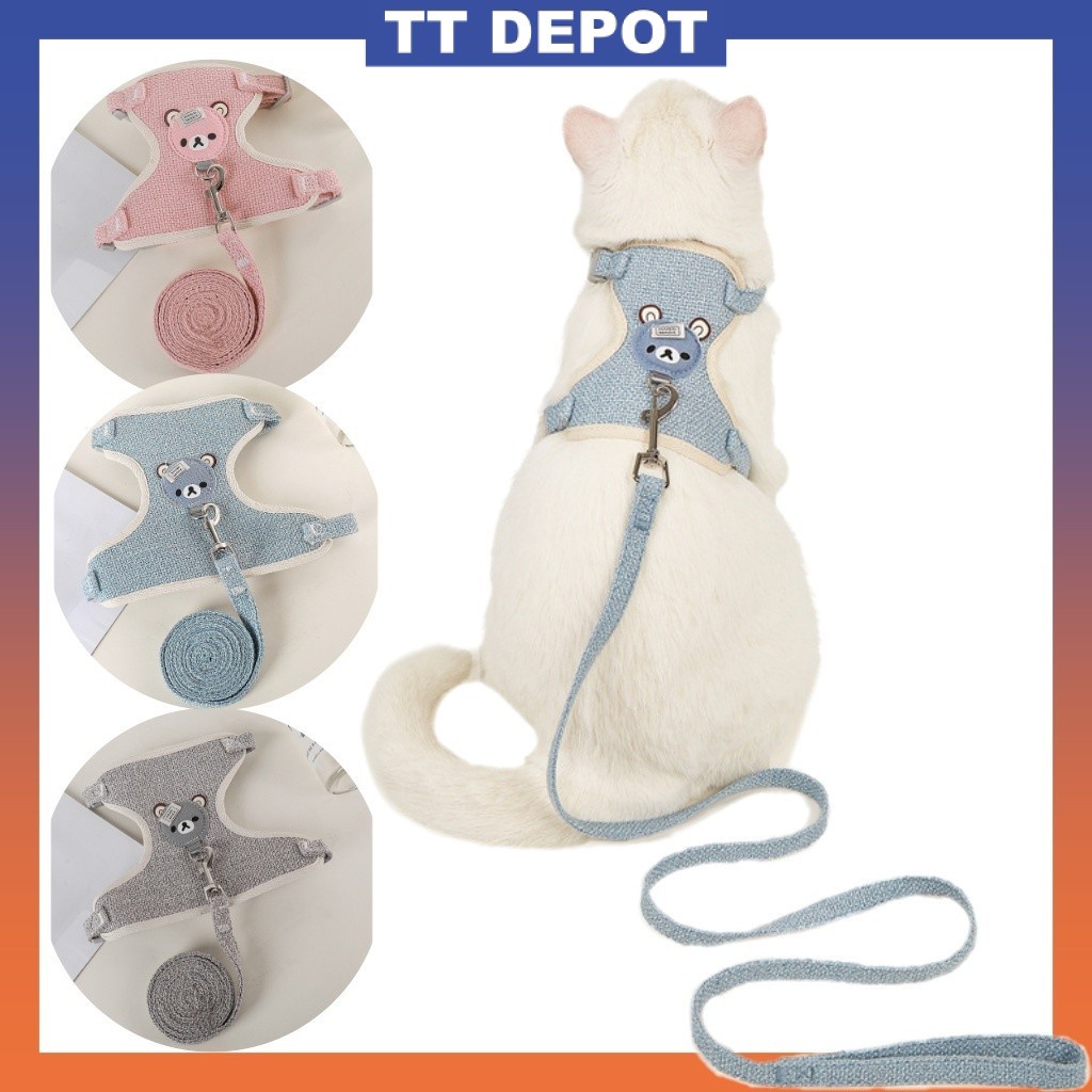 Tali Kucing Berjalan Murah Pet Harness Lead Dog Harness Lead Cat Rope ...