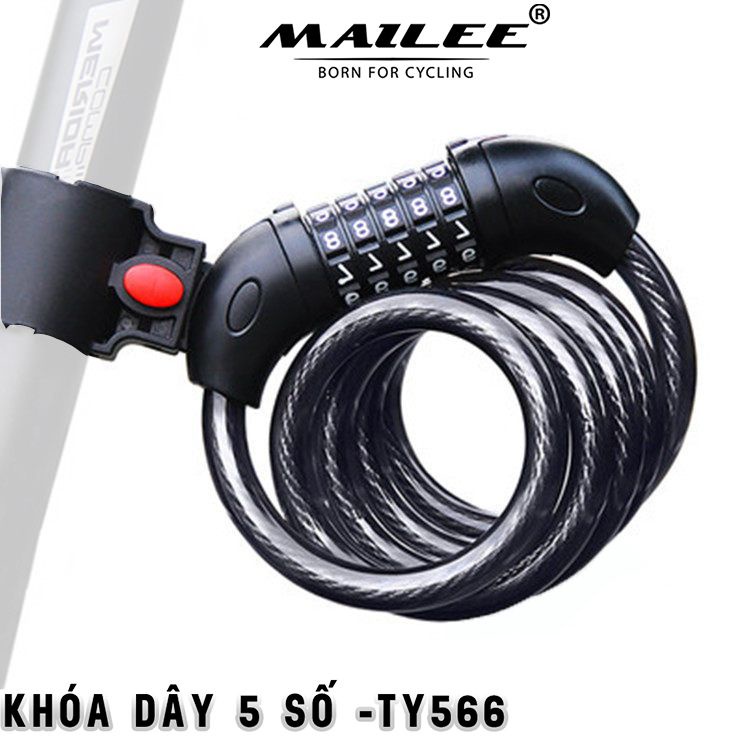 5-digit Bicycle Rope Lock with PVC-Coated Steel Core 120cm (seat post ...