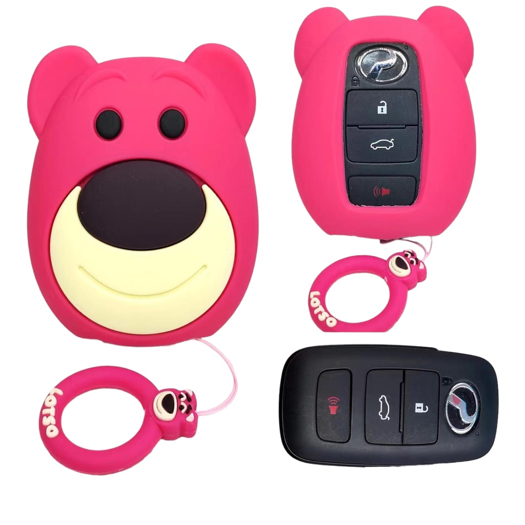 Cartoon lotso key case for perodua Myvi 2022 Ativa 2022 Alza 2022 Axia ...