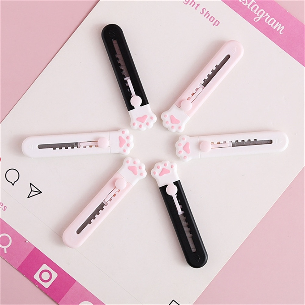 Lovely Cat Paw Mini Portable Utility Knife Paper Cutter Cutting Paper ...