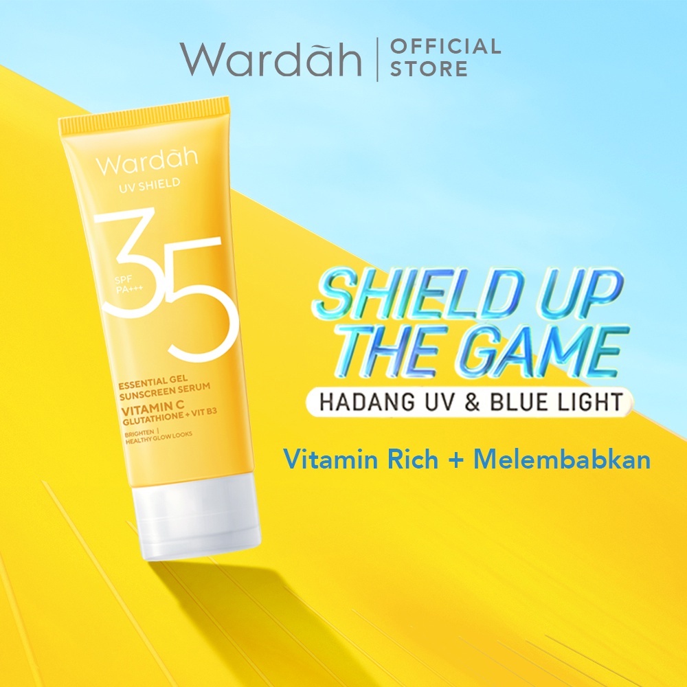 Wardah UV Shield Essential Sunscreen Gel SPF 35 PA+++ 40ml | Shopee ...