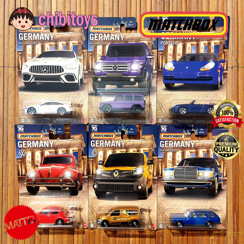 Matchbox GERMANY SERIES F SET 6pcs - MERCEDES BENZ W 123 G 550 AMG GT ...