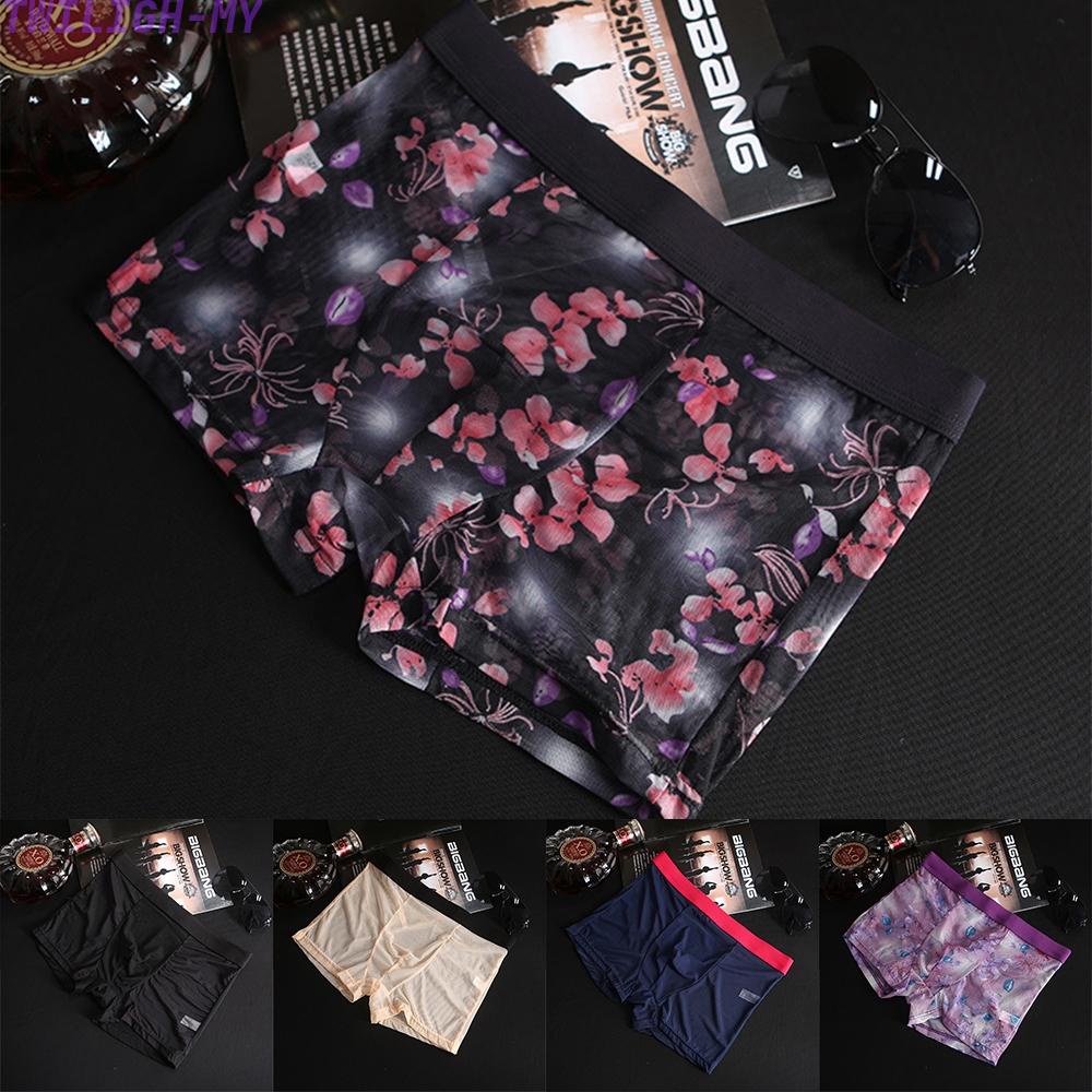 【fast delivery】Cool and Trendy Tulle Underwear Boxer Shorts for Men ...