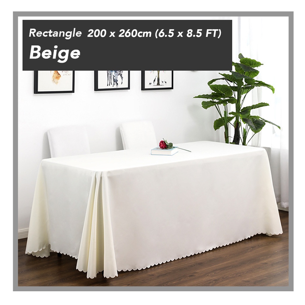 ACEVE DREAM READY STOCK Plain 2.0M x 2.6M (Fit 4x2FT) Rectangle Table ...