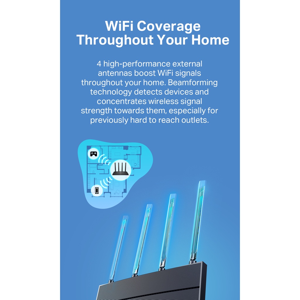 TP-Link Archer AX12 AX1500 Dual Band Gigabit Wireless WiFi 6 Router For ...