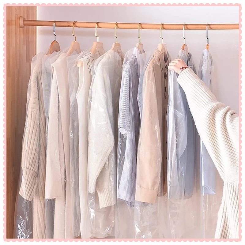 10/50PCS Dust Cover Clothes Transparent Plastic Dust Bag Waterproof ...