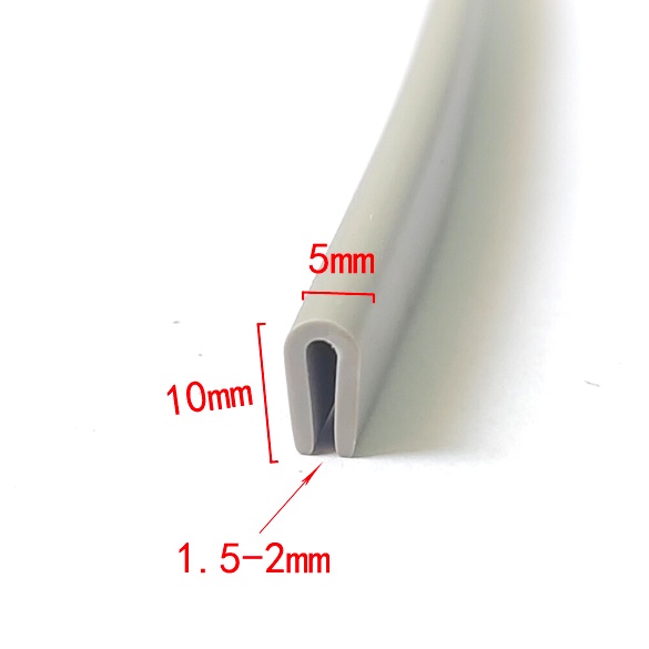 2 meters Rubber edging strip U shaped anti-collision glass edge ...