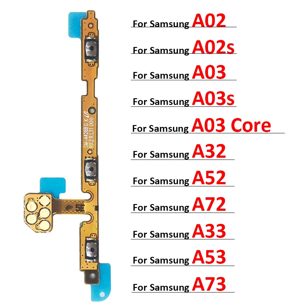Power On Off Volume Side Button Key Flex Cable For Samsung Galaxy A02 ...