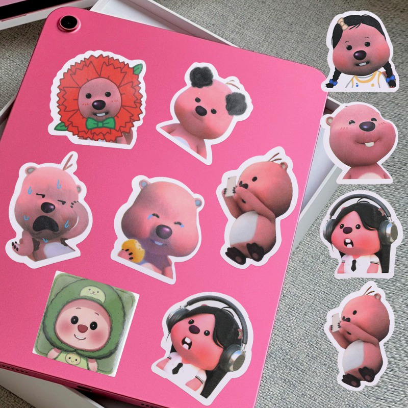 102Pcs/Set Cartoon Little Beaver Loopy Stickers Kawaii Anime Emoji ...