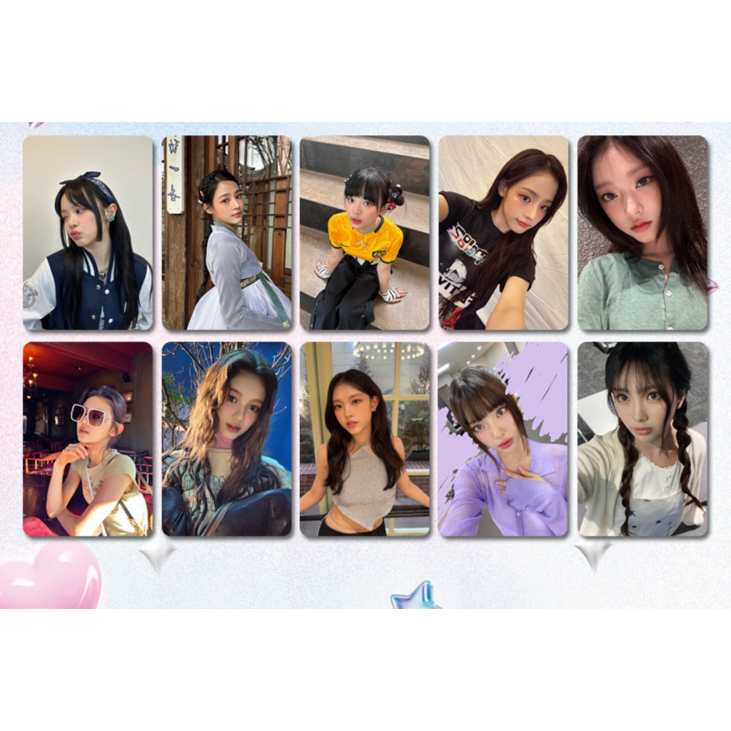 10pcs/set NJ X line friends Super Shy Photocards Lomo Cards HAERIN HANNI MINJI DANIELLE HYEIN ...