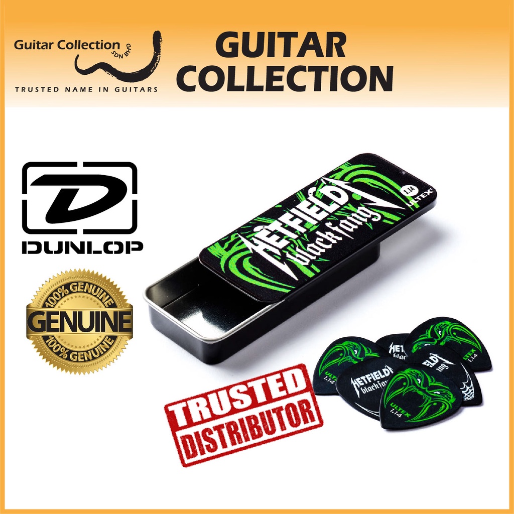 Jim Dunlop PH112T114 Black Fang Guitar Pick Tin | James Hetfield Custom ...