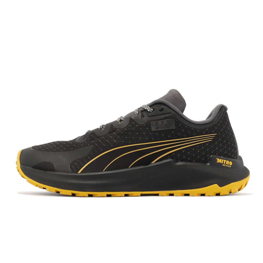 Puma Cross Country Running Shoes Fast-Trac Nitro GTX Black Yellow ...