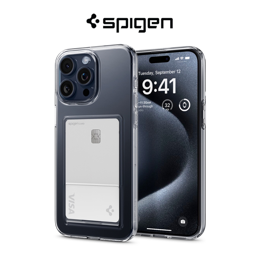 Spigen iPhone 15 Pro Case 6.1" Crystal Slot Casing Built-In-Slot For ...