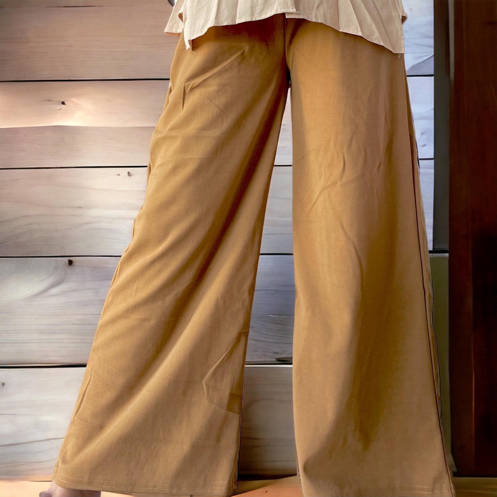 Seluar Labuh Cutting Loose Pants Woman Casual Trousers | Shopee Malaysia