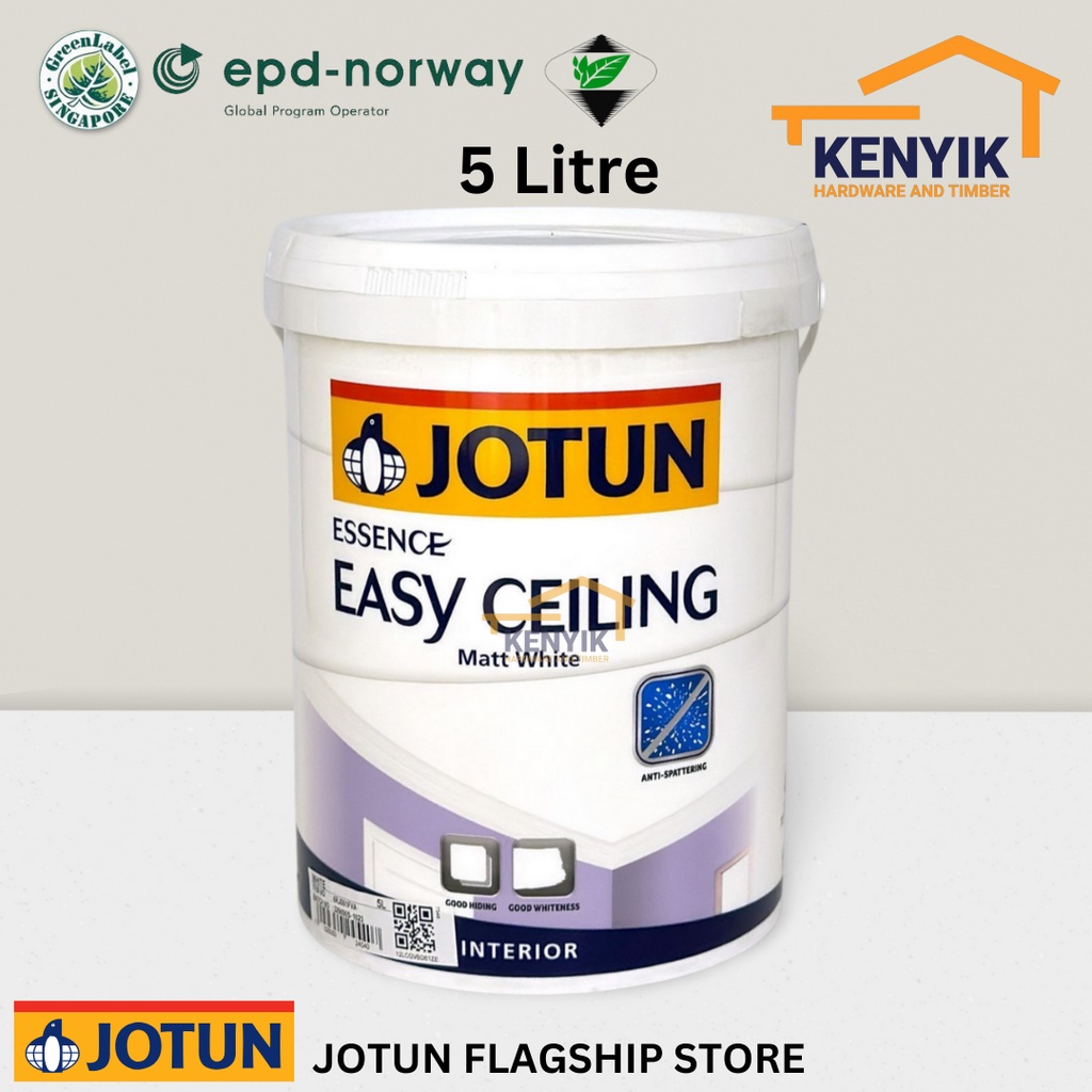 JOTUN 5L Essence Easy Ceiling (Matt White) | Shopee Malaysia
