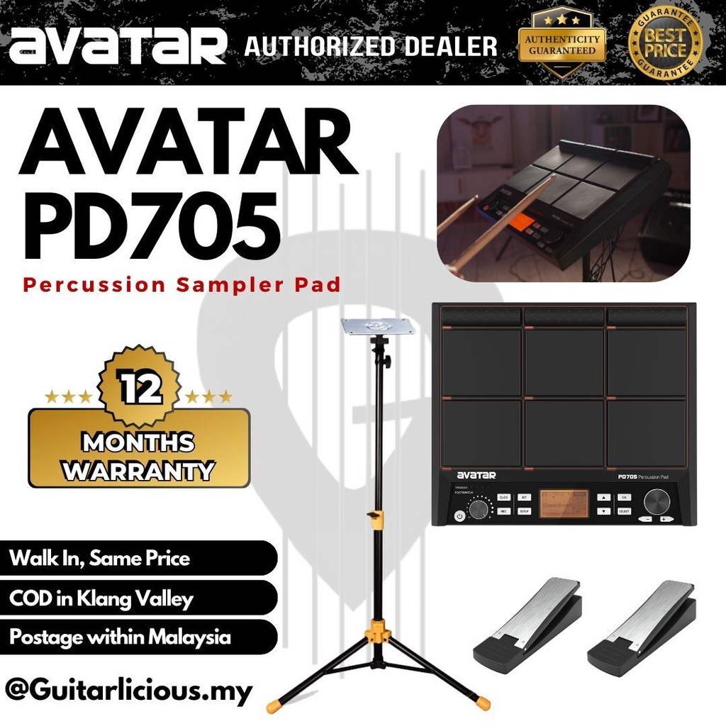 AVATAR PD705 Electronic Percussion Sampler Pad Music Editing ( HXW / PD ...