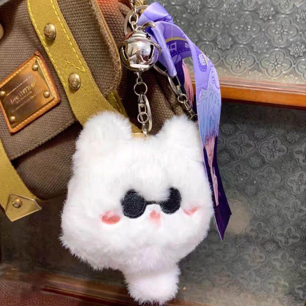 Jujutsu Kaisen Keychain Cartoon Gojo Satoru Plush Cat Doll Pendant ...