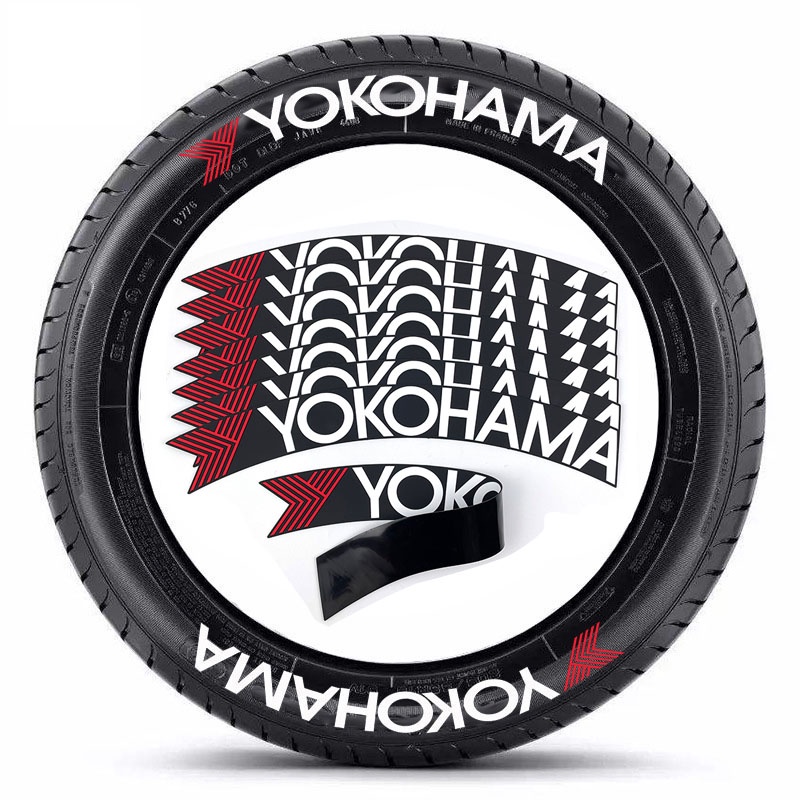 XM-1pc jdm Auto Car Stickers 3D Tyre Letterings PVC Wheel Sticker for ...