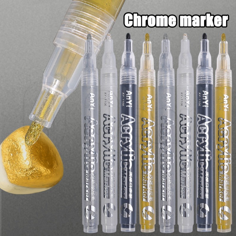 Acrylic Marker - For Tire Rock Painting Stone Ceramic Glass - Gold ...