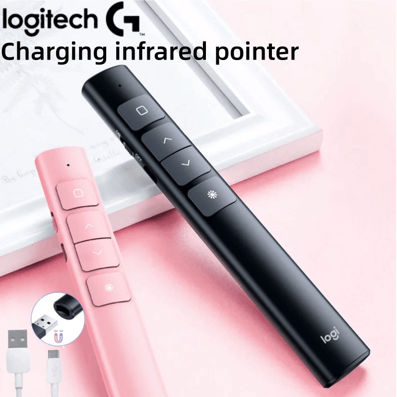 【24h-in stock】Presentation Pen Laser Page Turner 2.4GHz USB Remote Page ...
