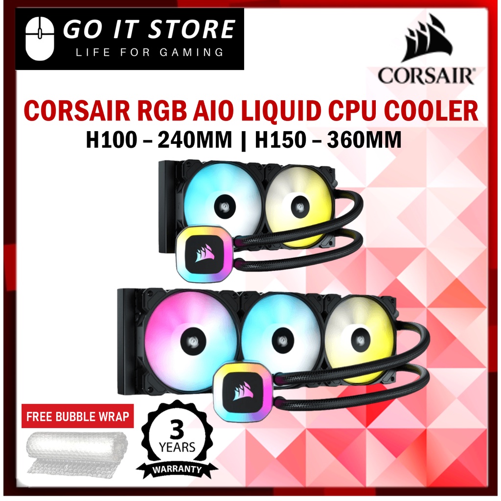 Corsair H100 RGB 240mm / H150 RGB 360mm RGB High Performance AIO ARGB ...