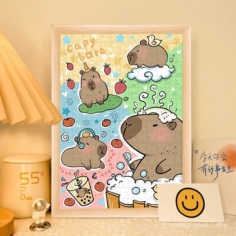 Shopee Official capybara capybara Cartoon Wooden diy Puzzle Photo Frame ...
