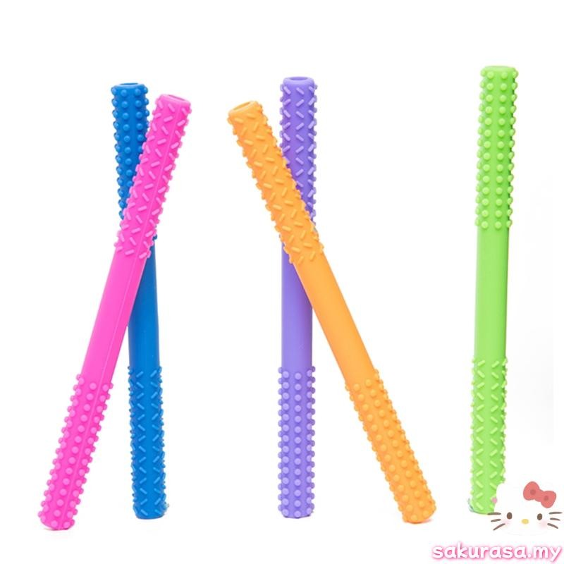 SAK Teething Rod Stress Relief BPA Toy Teething Tube Teether Chewable ...