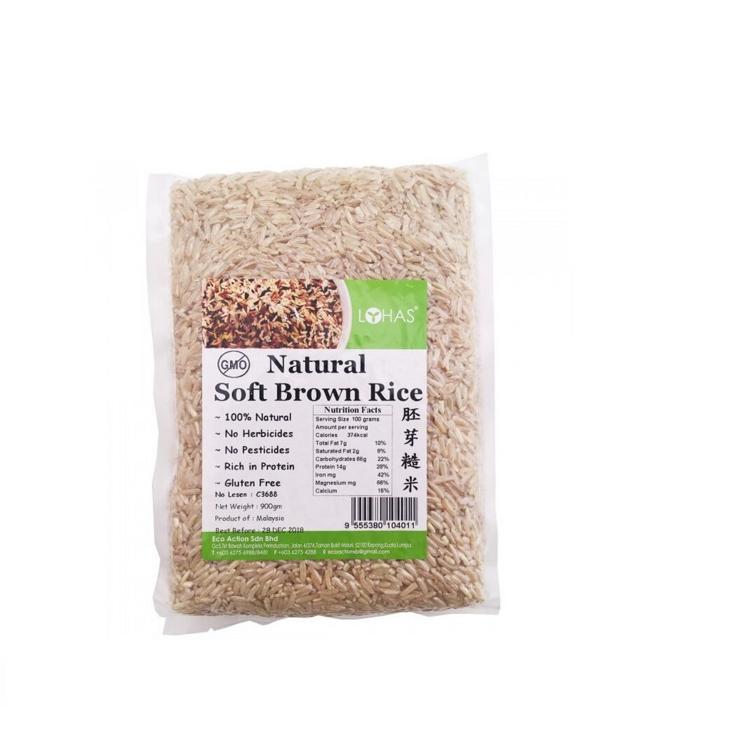 LOHAS NATURAL SOFT BROWN RICE 胚芽糙米 900g | Shopee Malaysia