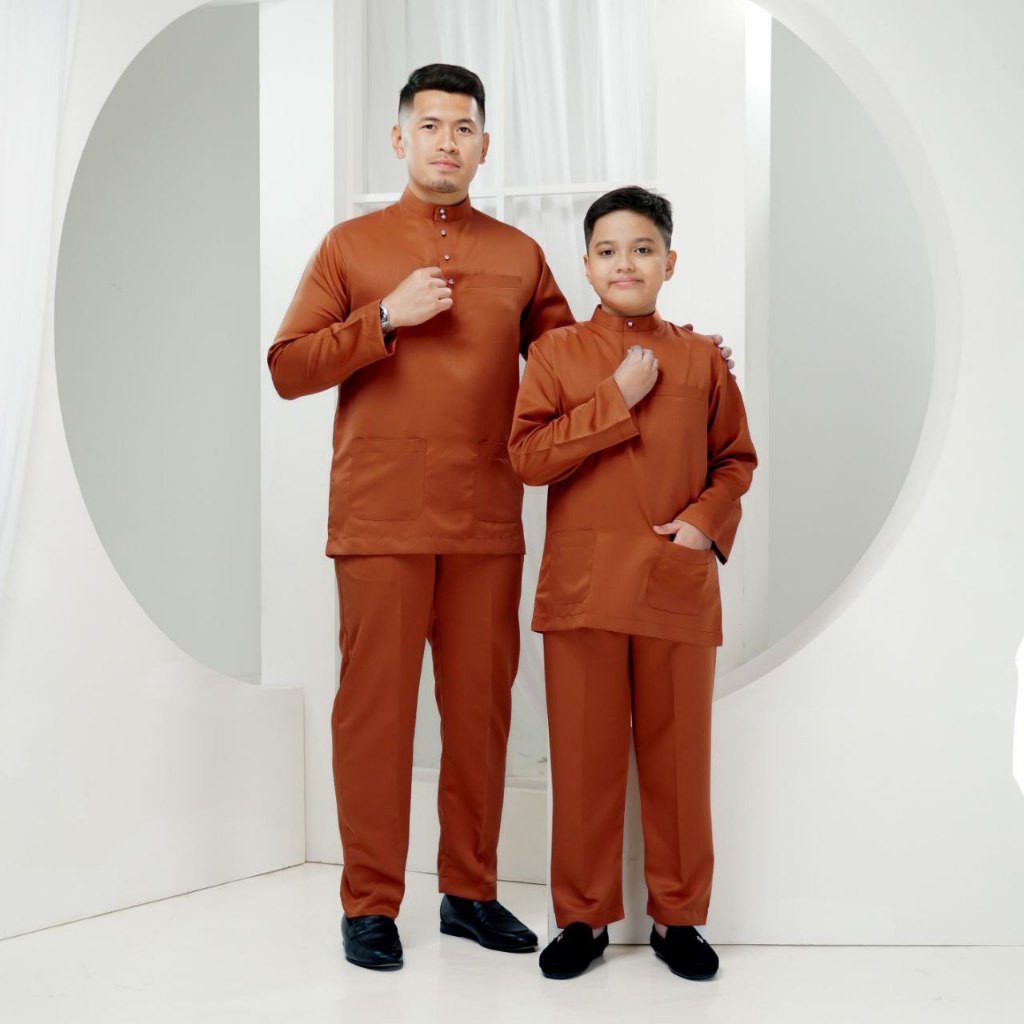 BAJU RAYA 2025 BAJU MELAYU CEKAK MUSANG MODEN BUDAK RV IRSHAD BRICK ...