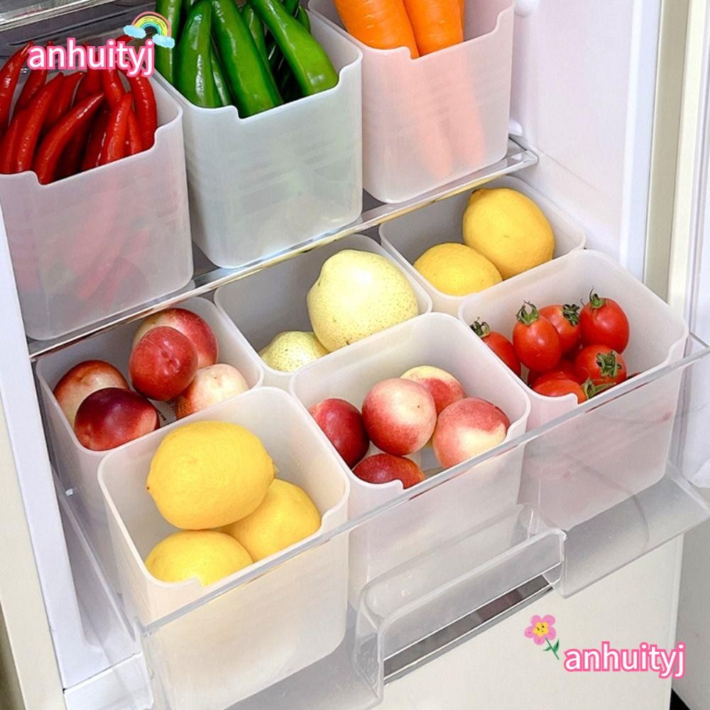 LANJ Food Fridge Storage Box, Plastic Stackable Refrigerator Organizer ...