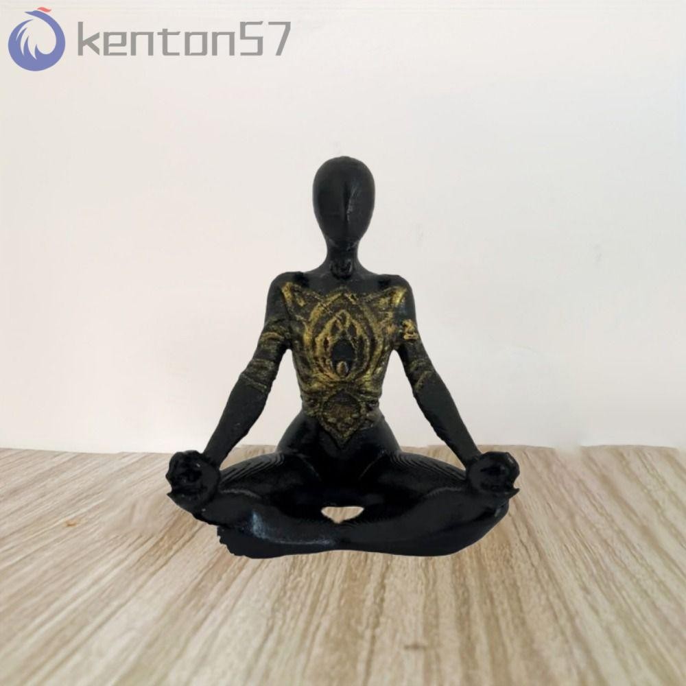 KENTON Yoga Figure Statue, Painted Luxury Yoga Pose Sculpture, Creative ...
