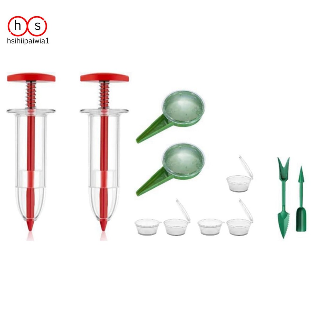 Mini Seed Spreader, Manual Seedlings Dibber and Widger Set, Handheld ...