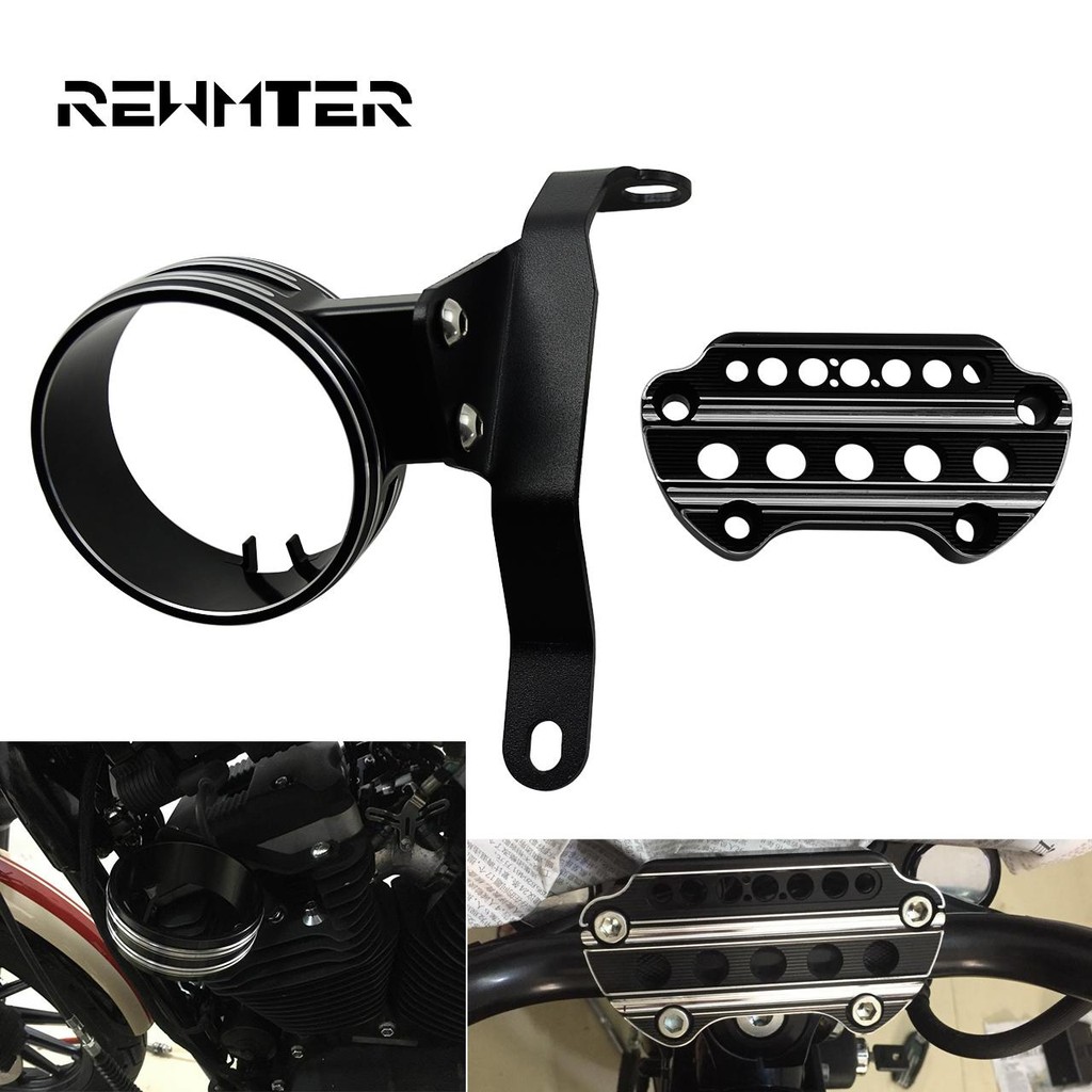 CNC Cut Side Speedometer Relocation Mount Bracket Fit For Sporster 883 ...