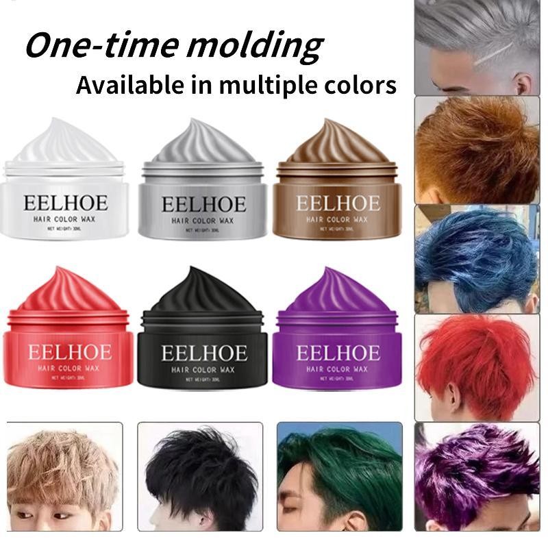 Temporary Hair Color Wax Cream One Time Molding Hairstyle Wax Dye ...