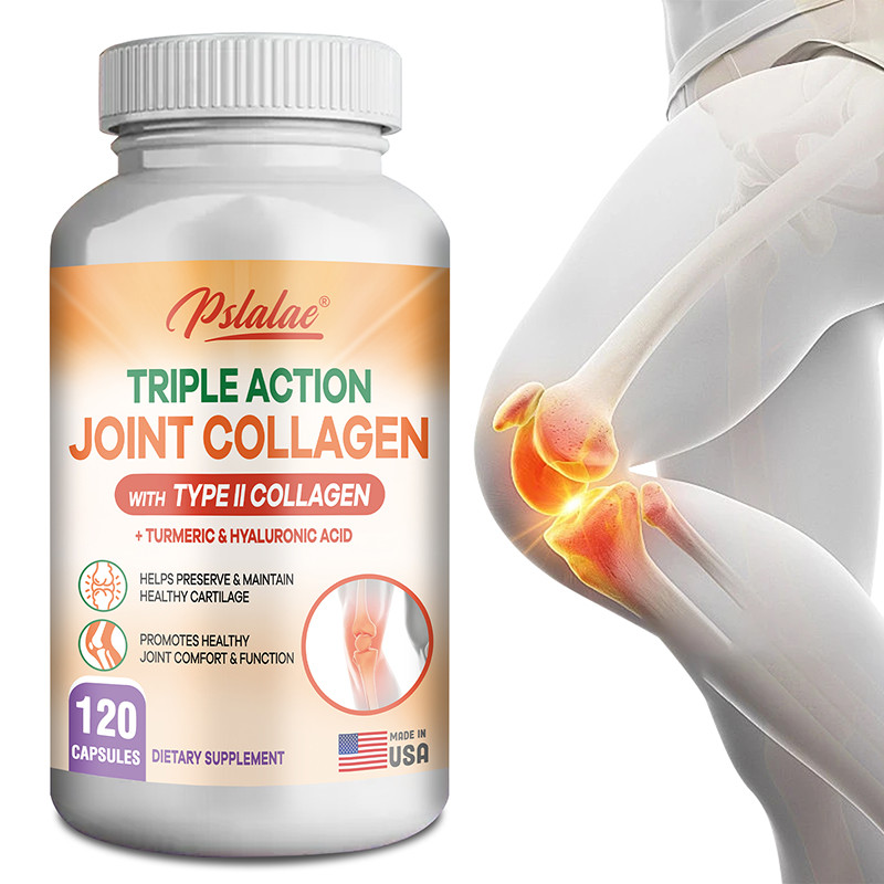 Pslalae Triple Action Joint Collagen with Type II Collagen, Turmeric ...