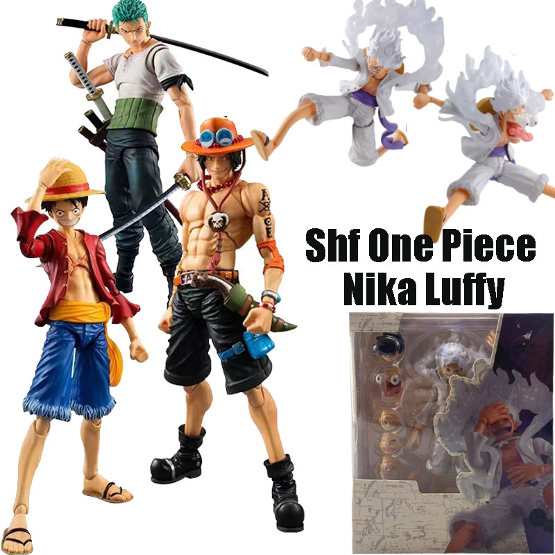 Articulado SHF ONE PEECE Monkey D. Luffy SHF Gear 5 Anime Action Figure ...
