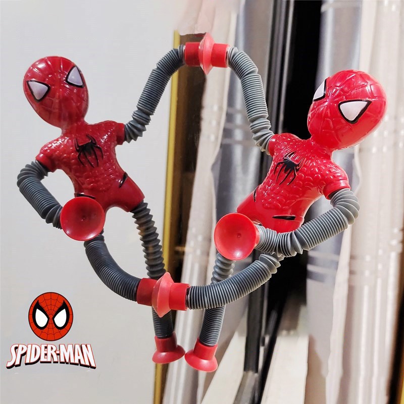 Marvel Spiderman Pop Tubes Suction Cup Sensory Toys Led Light Fidget ...