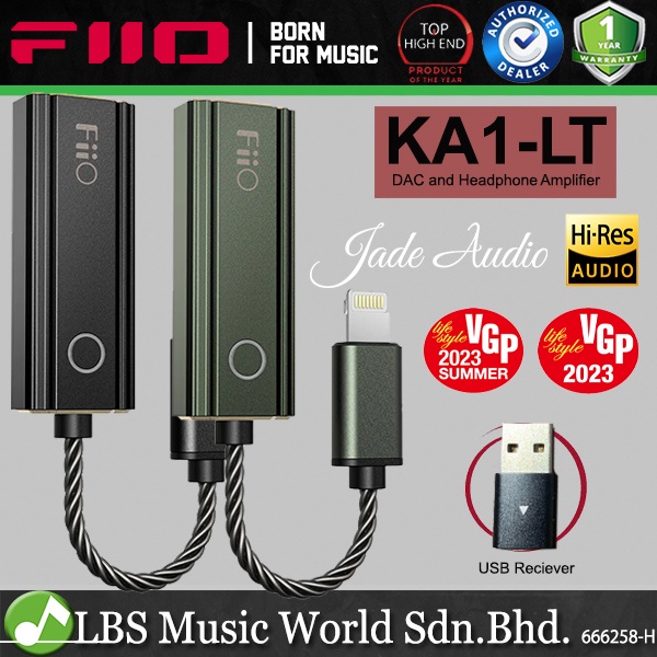 FiiO KA1-LT Lightning Compact Portable Amp DAC and Headphone Amplifier ...
